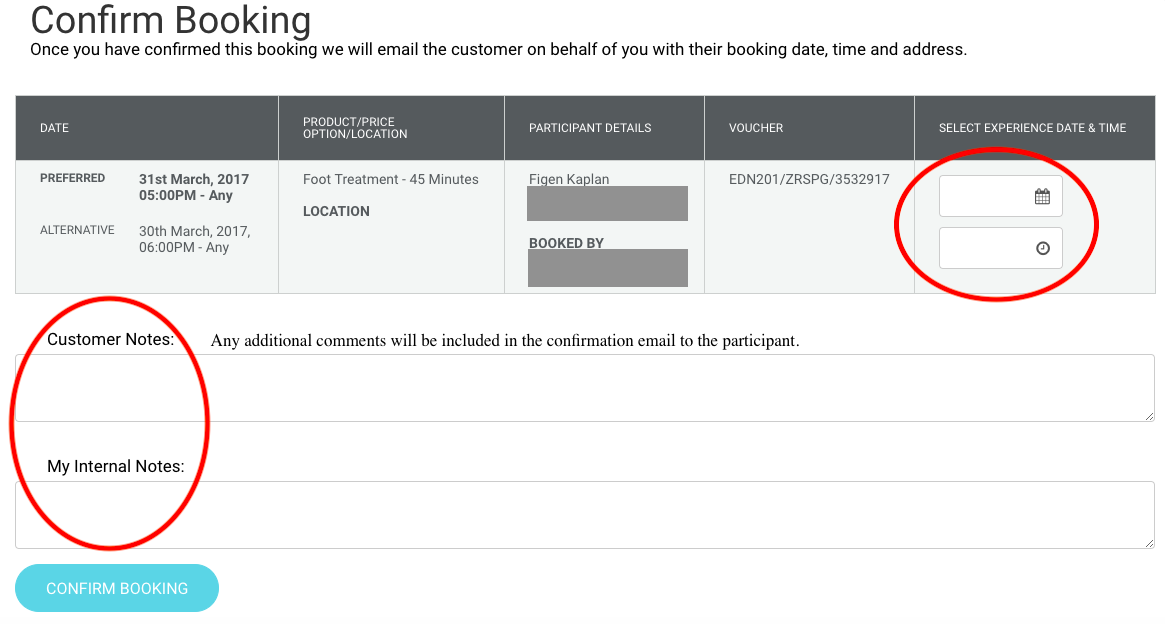 How do I confirm a booking?